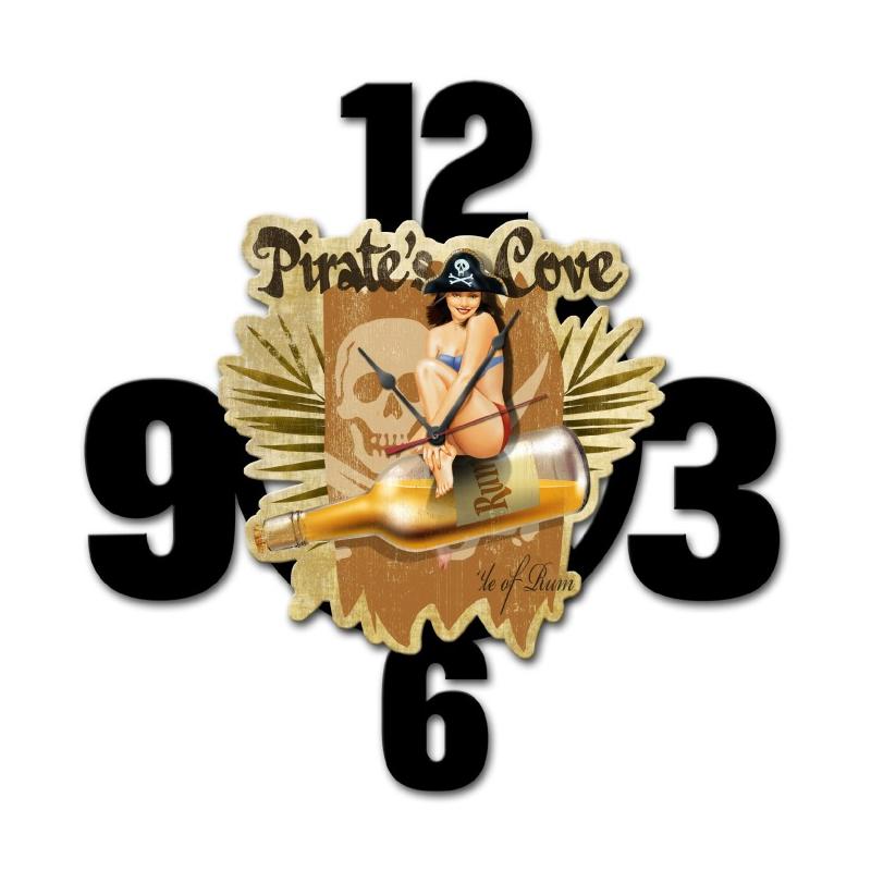 Pirates Cove Layered Clock – Metal Sign Barn