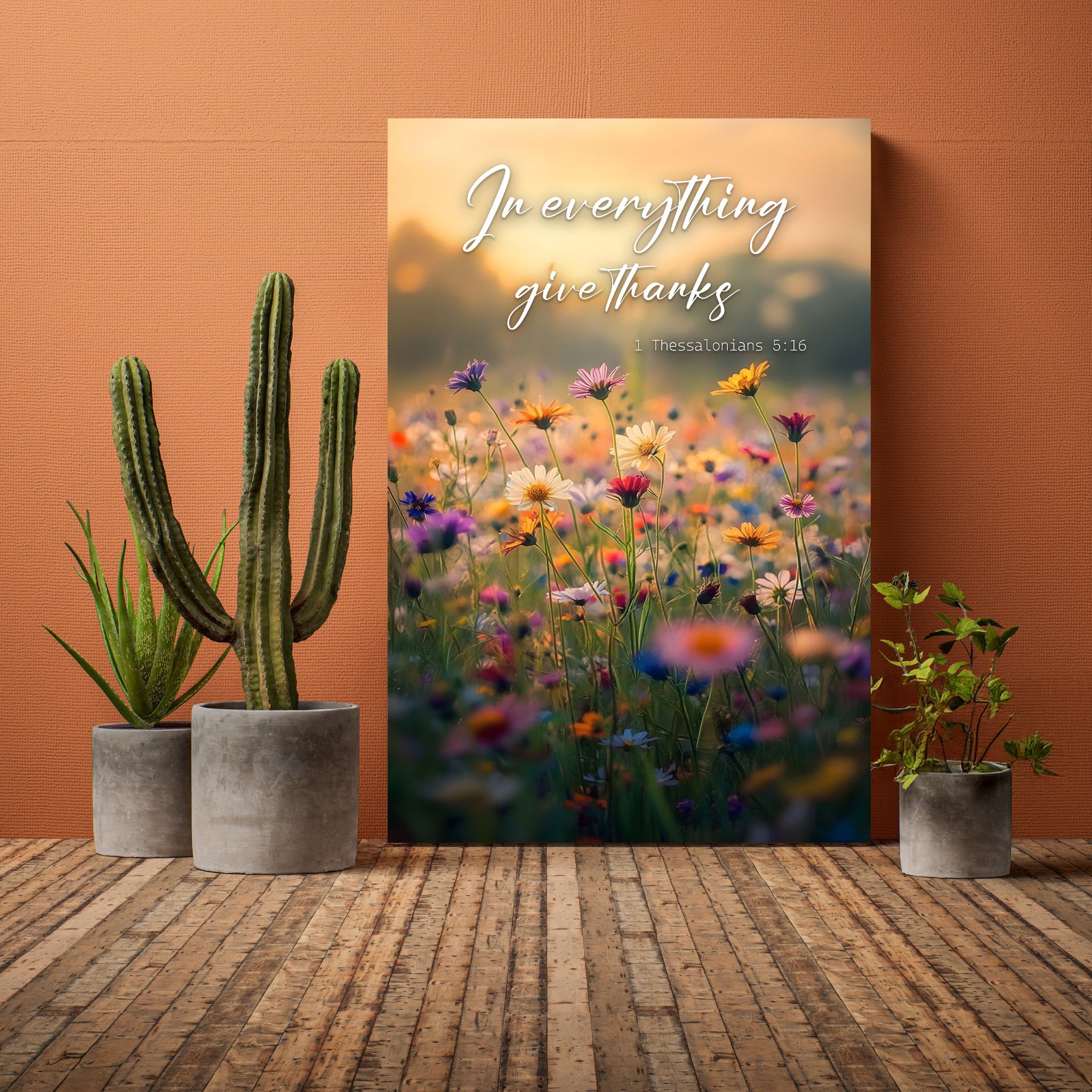 In Everything Give Thanks Faith Wall Sign – Metal Sign Barn