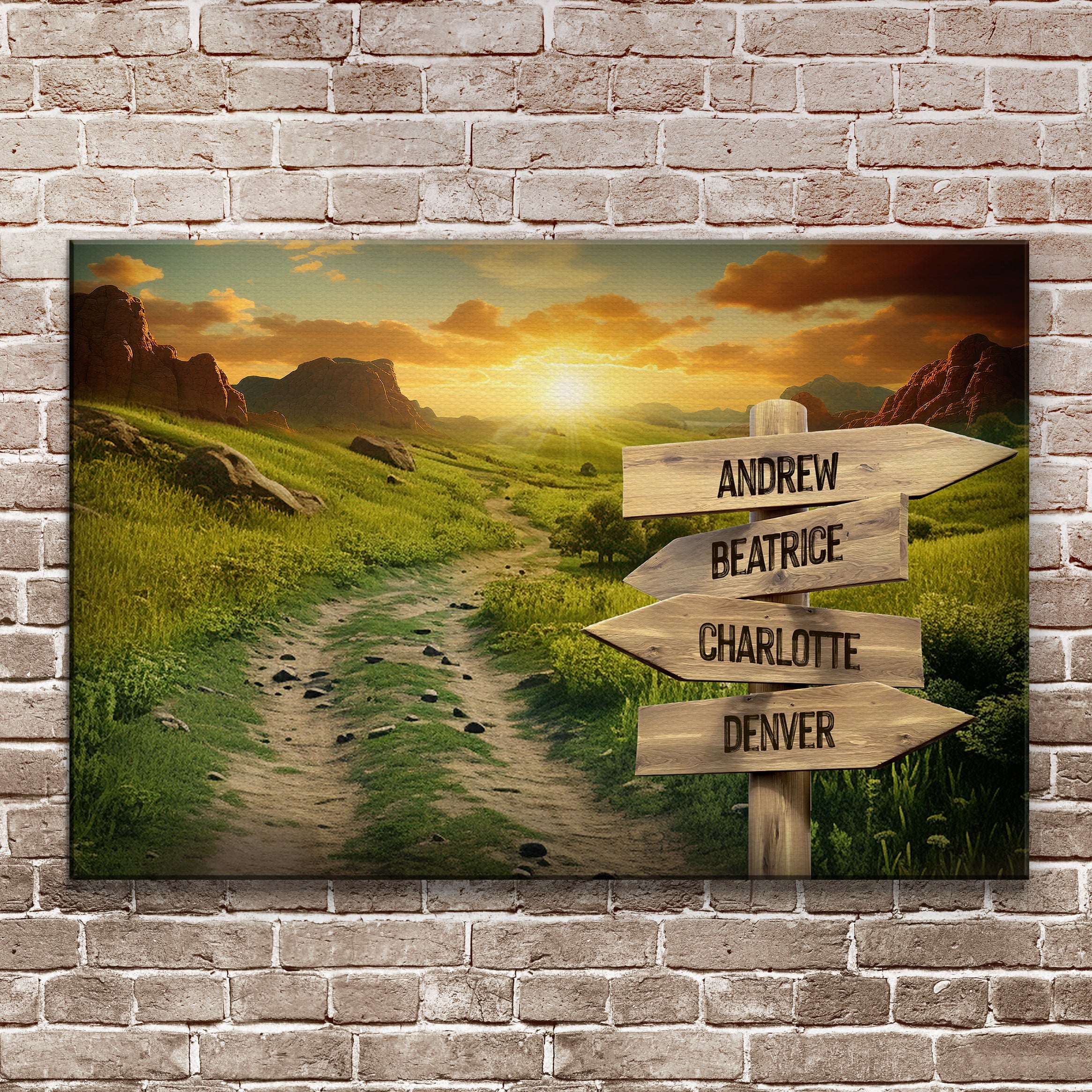 Winding Road Family Names Sign – Metal Sign Barn