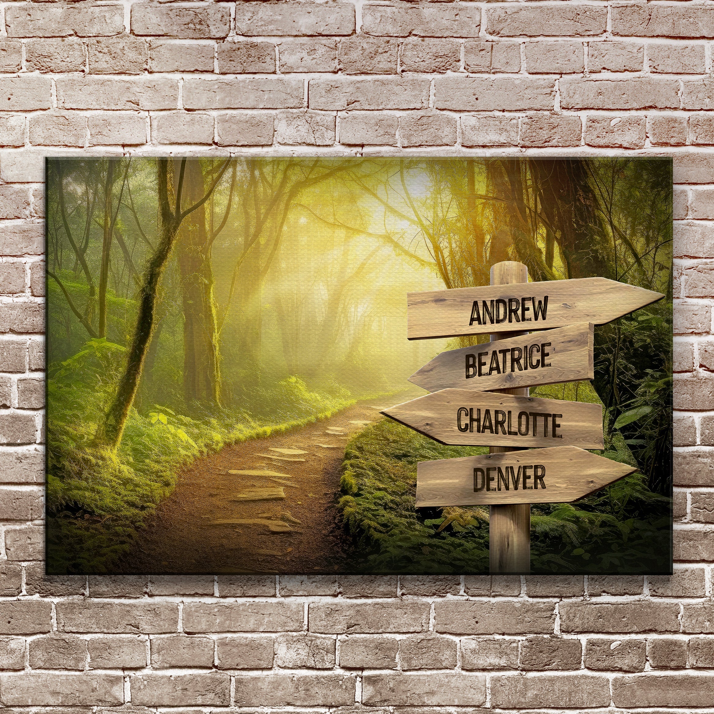 Overhang Road Family Names Sign – Metal Sign Barn