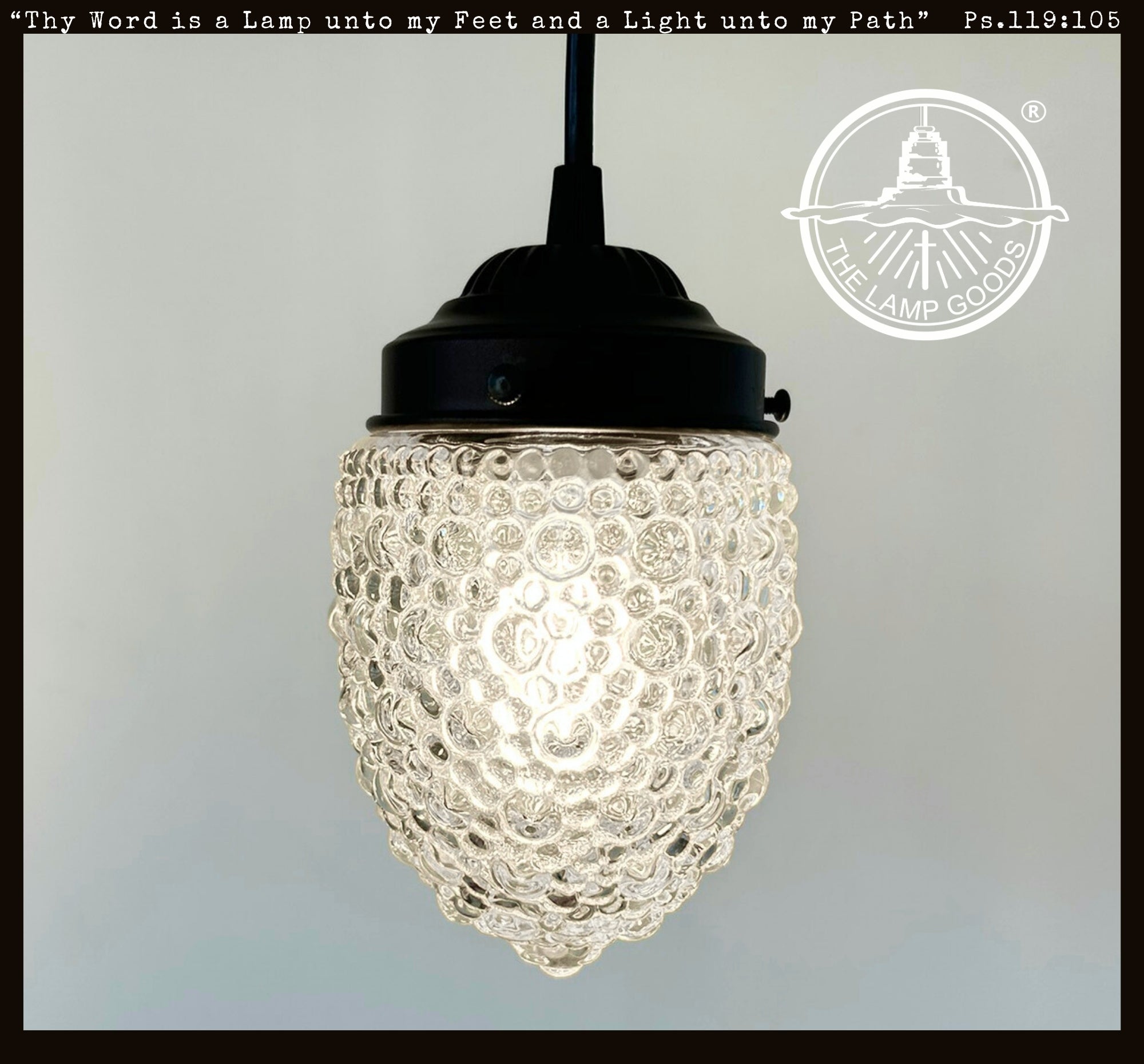 Antique Style "Torpedo" Tinted Teardrop Hobnail Pendant – Metal Sign Barn