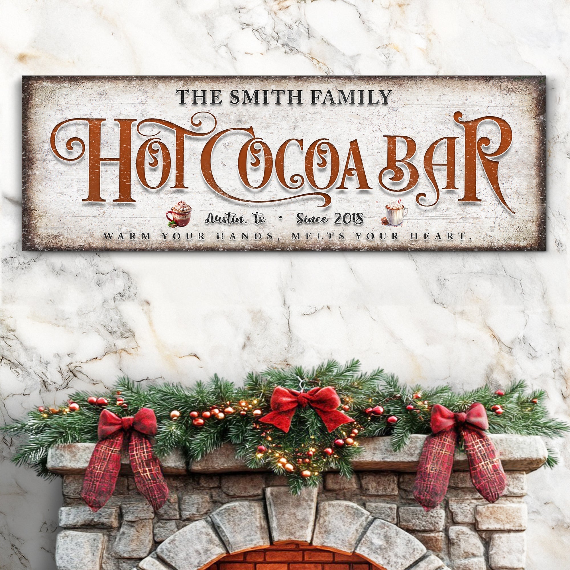 Hot Chocolate Christmas Bar Sign II – Metal Sign Barn