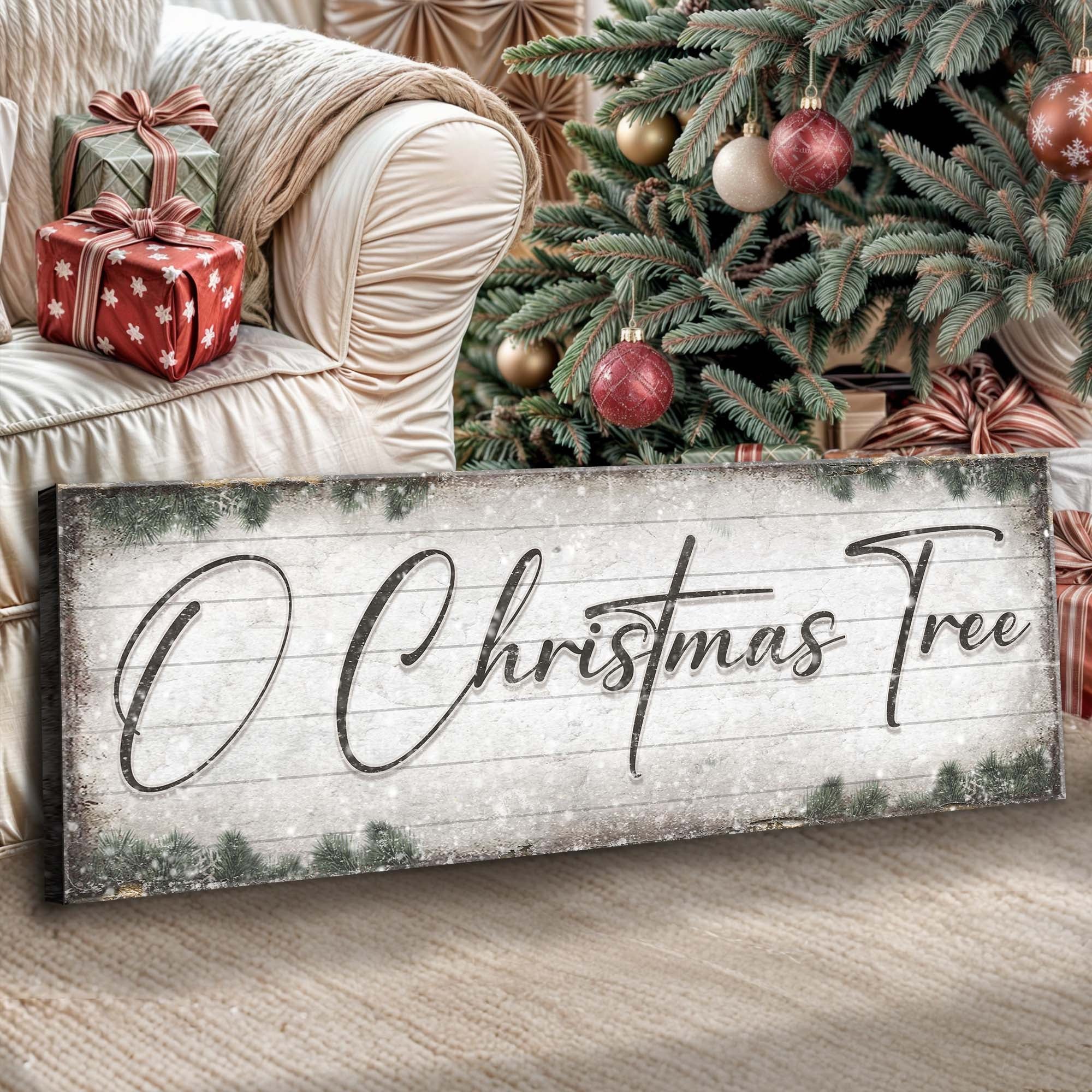 O Christmas Tree, Wood Christmas Sign – Metal Sign Barn