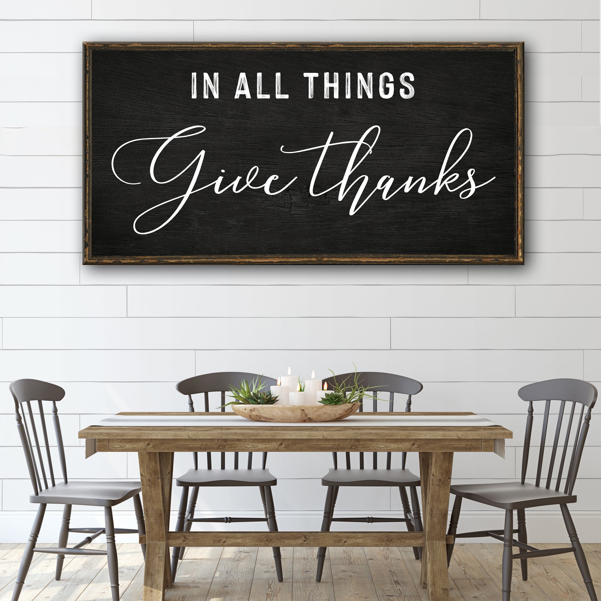 In All Things Give Thanks Sign – Metal Sign Barn