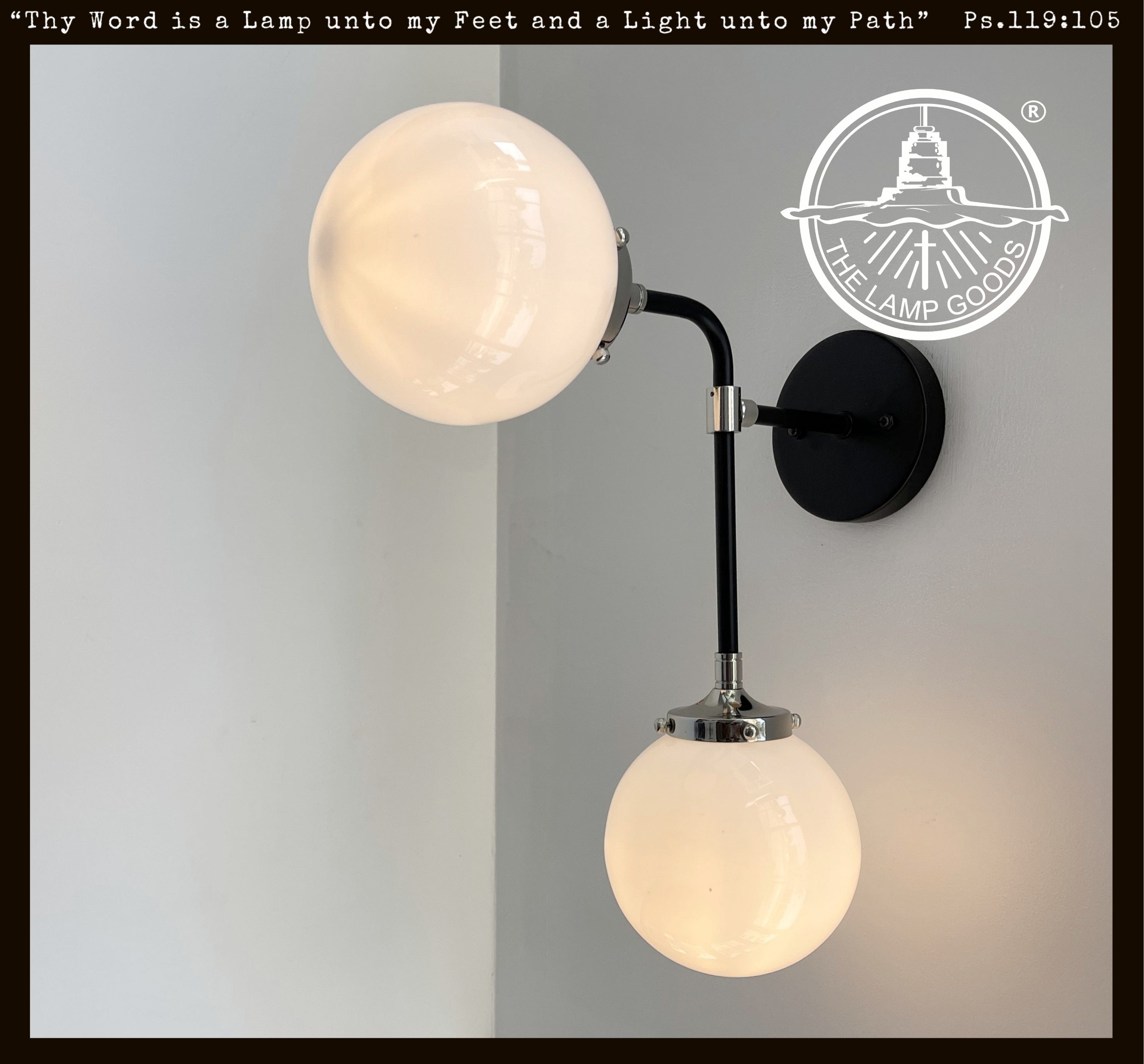 ULTRA MODERN DUO Wall Sconce Light Fixture – Metal Sign Barn