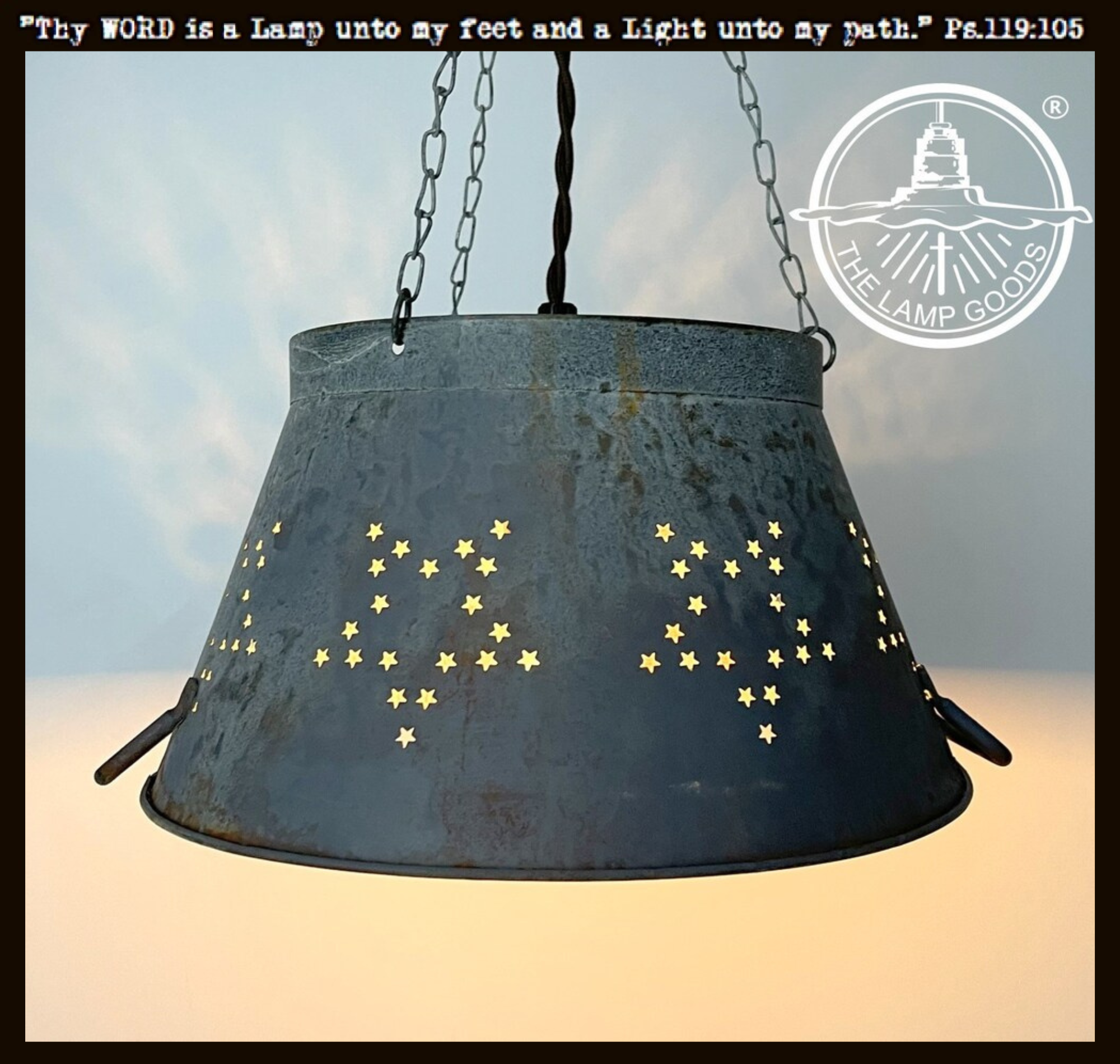 Weathered Galvanized Chandelier Light Fixture – Metal Sign Barn