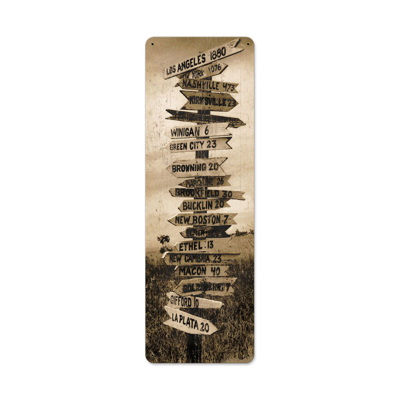 Crossroads, Street Signs, Metal Sign, 8 X 24 Inches – Metal Sign Barn