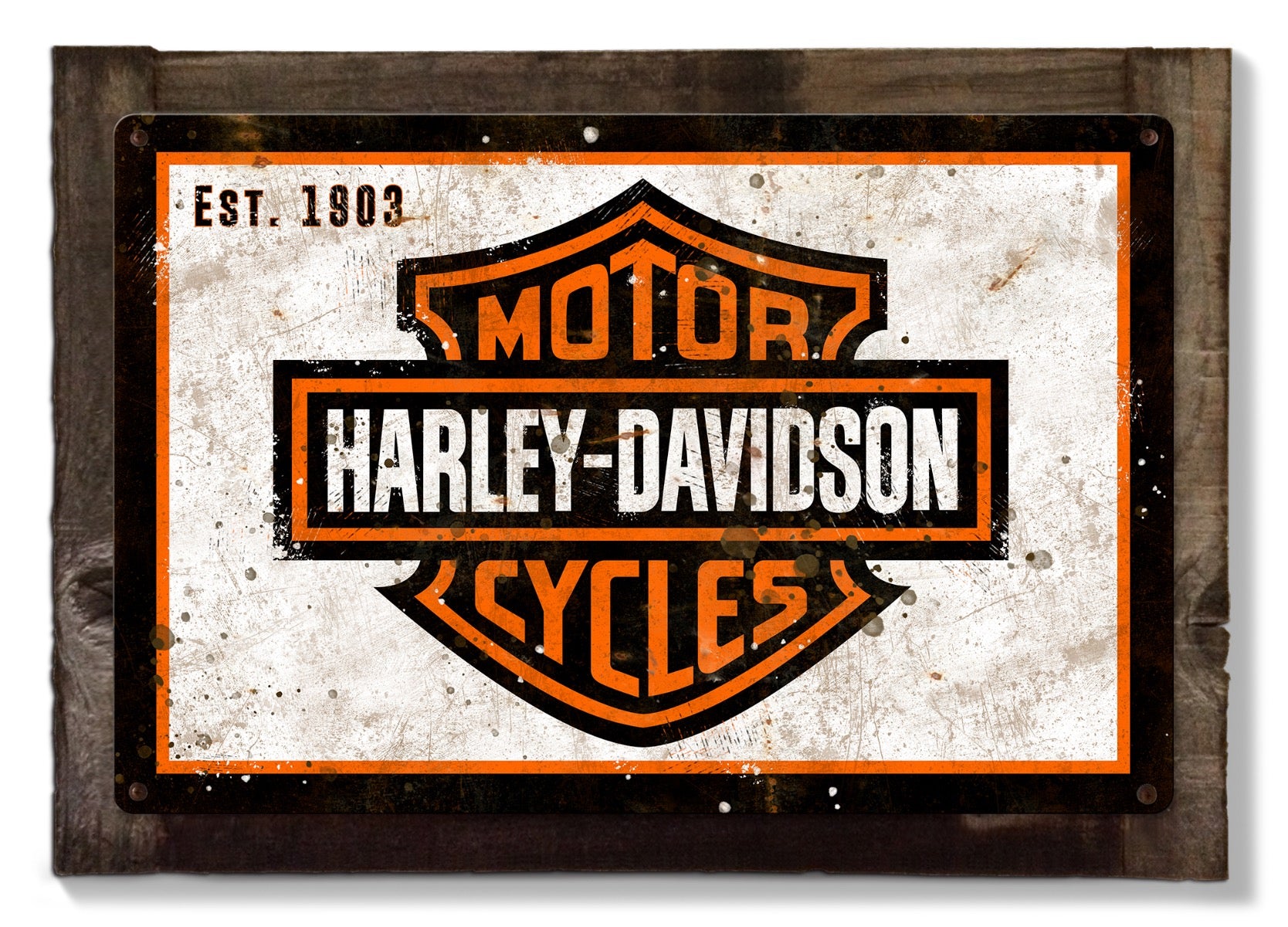 Harley Davidson Wall Art | NCAA Metal Sign | Home Decor – Metal Sign Barn