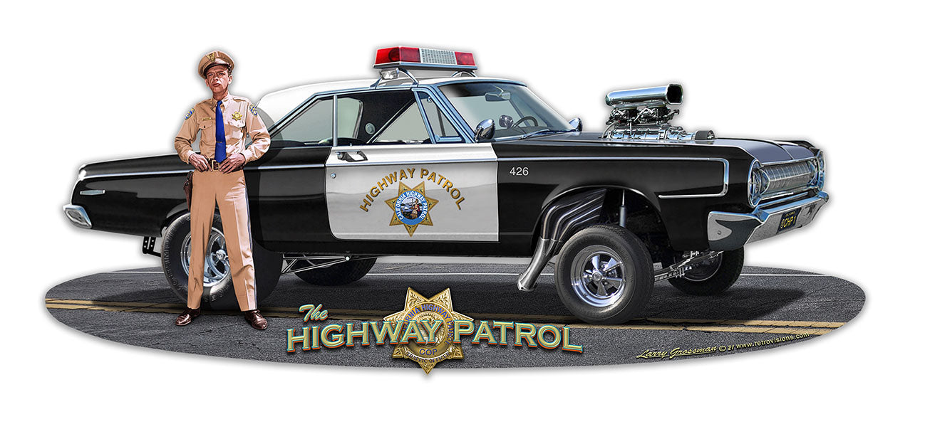 Highway Patrol Cut-out – Metal Sign Barn
