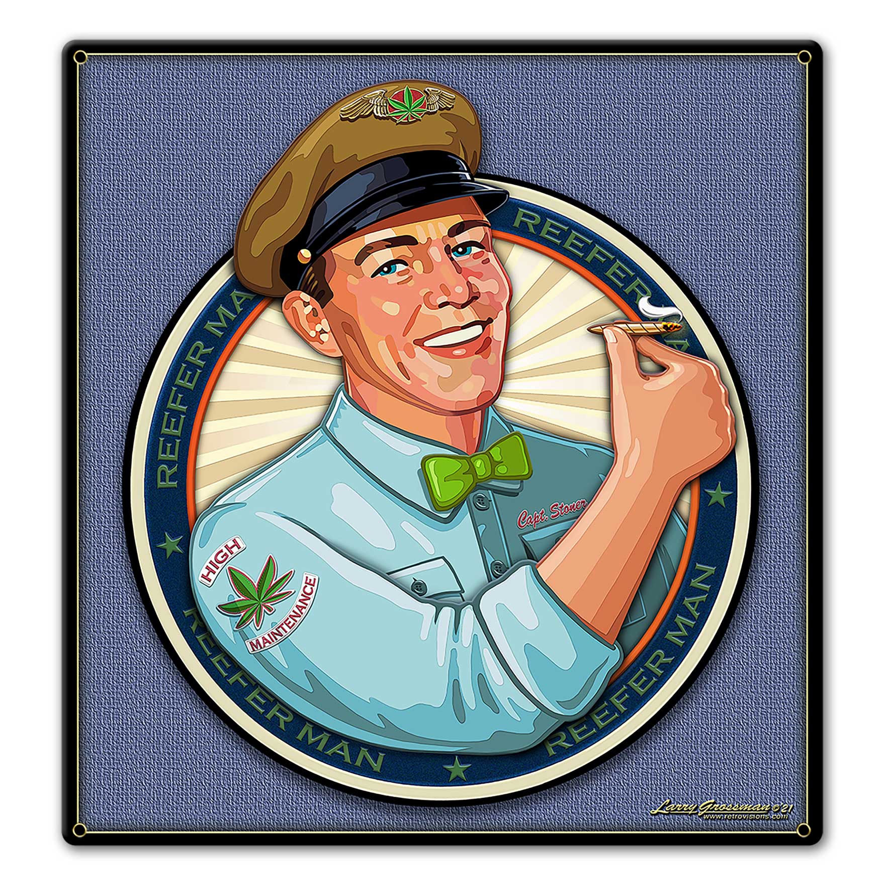 REEFER MAN 17 x 18 Custom Shape – Metal Sign Barn