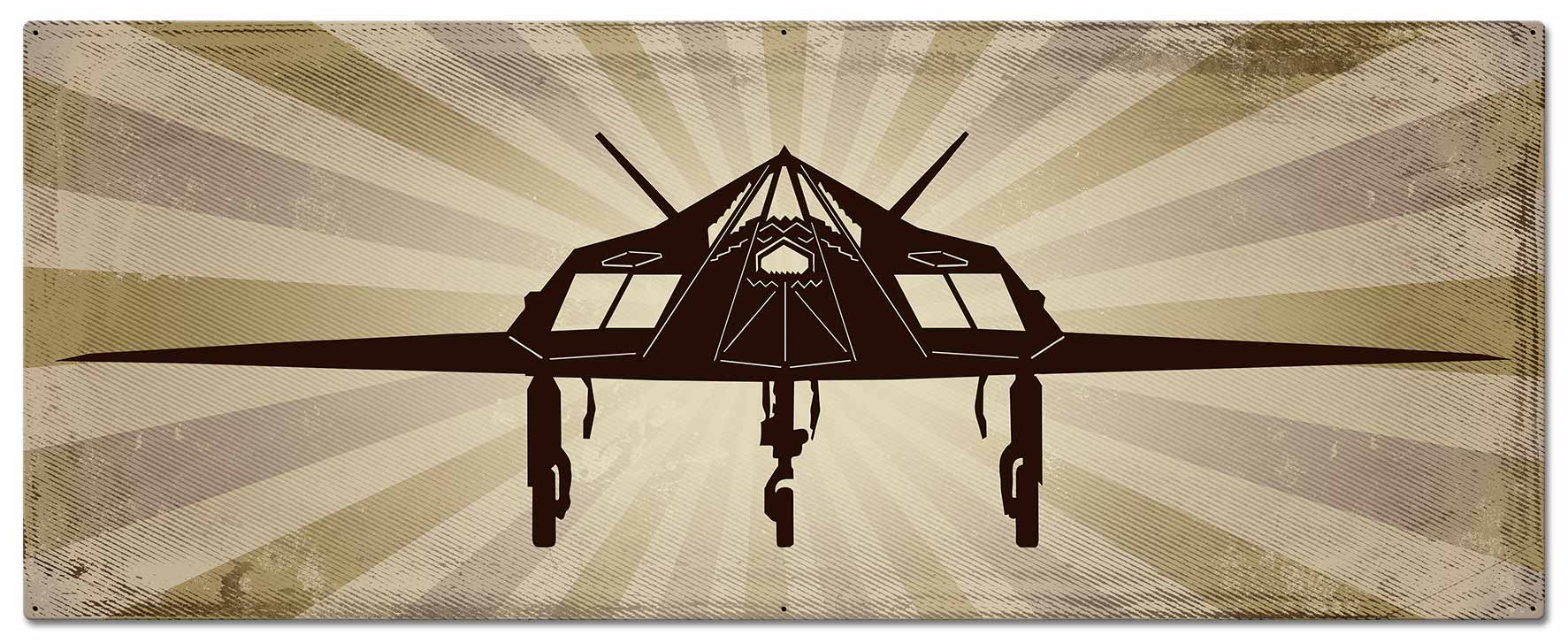 Planes F117 Stealth Fighter – Metal Sign Barn