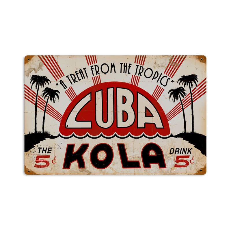 Cuba Kola Vintage Sign – Metal Sign Barn
