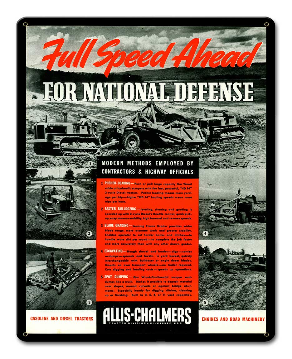 Allis Chalmers National Defense – Metal Sign Barn