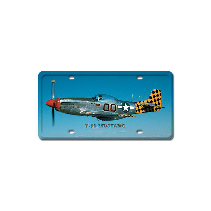 P-51 Mustang, Aviation, License Plate, 6 X 12 Inches – Metal Sign Barn