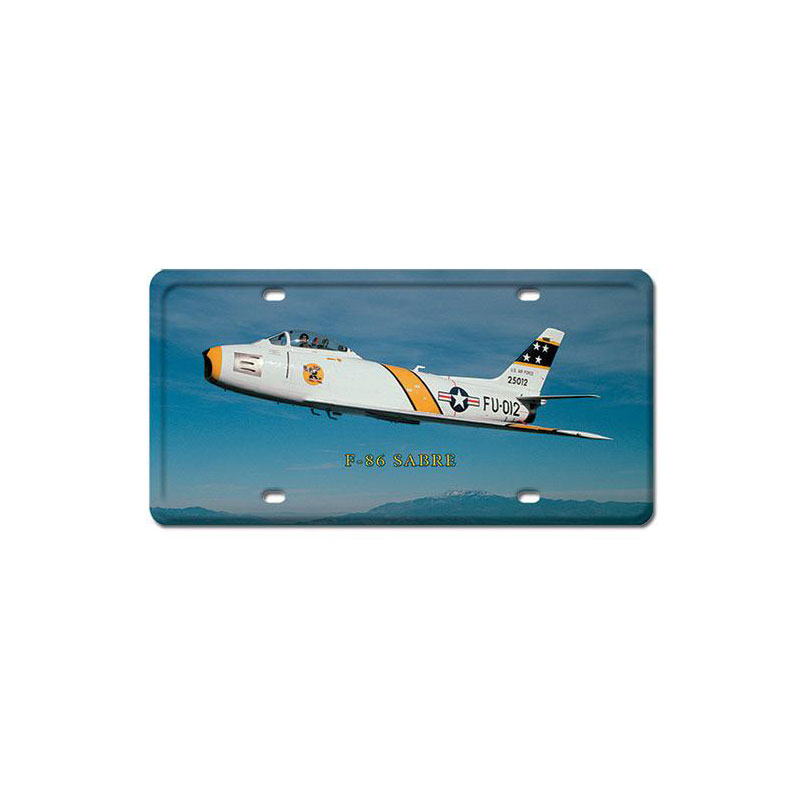 F-86 Sabre, Aviation, License Plate, 6 X 12 Inches – Metal Sign Barn