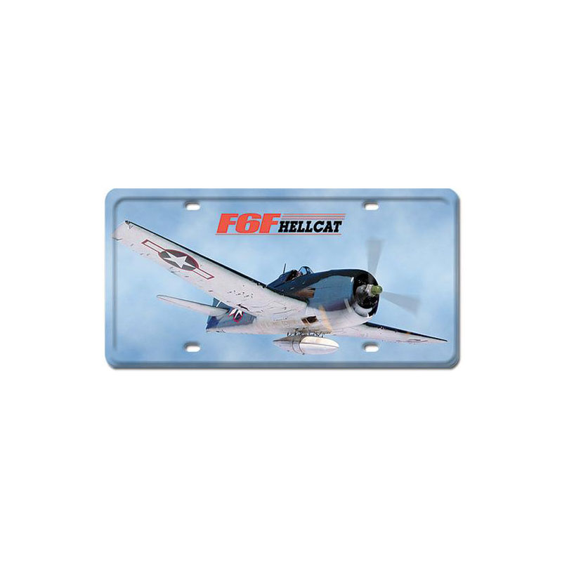 F6F HellCat, Aviation, License Plate, 6 X 12 Inches – Metal Sign Barn