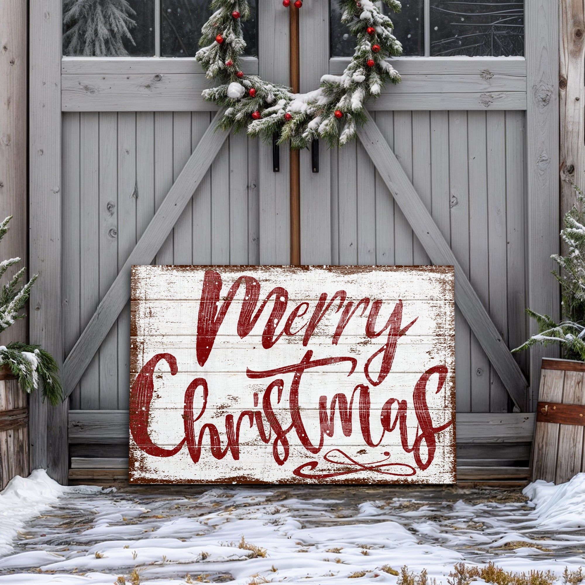 Merry Christmas Sign IX – Metal Sign Barn