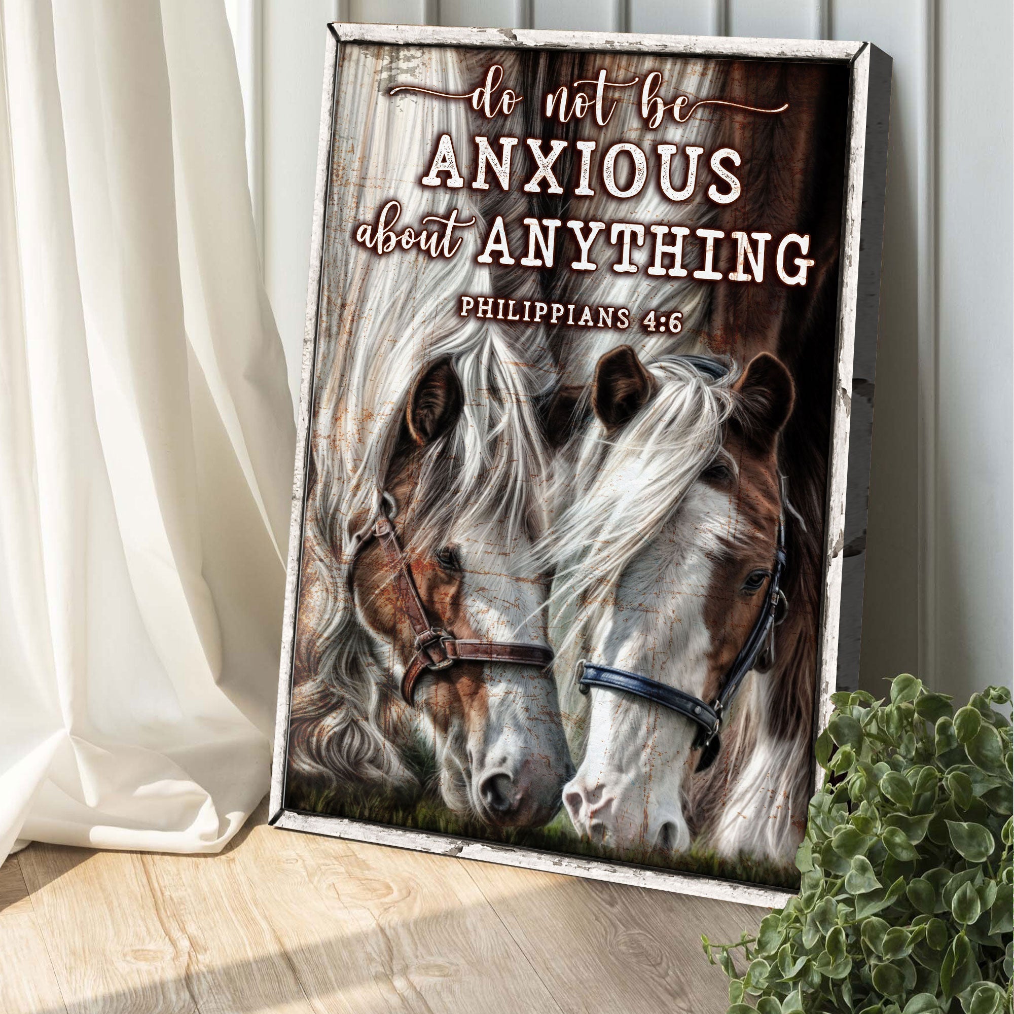 Do Not Be Anxious About Anything Faith Sign IV – Metal Sign Barn